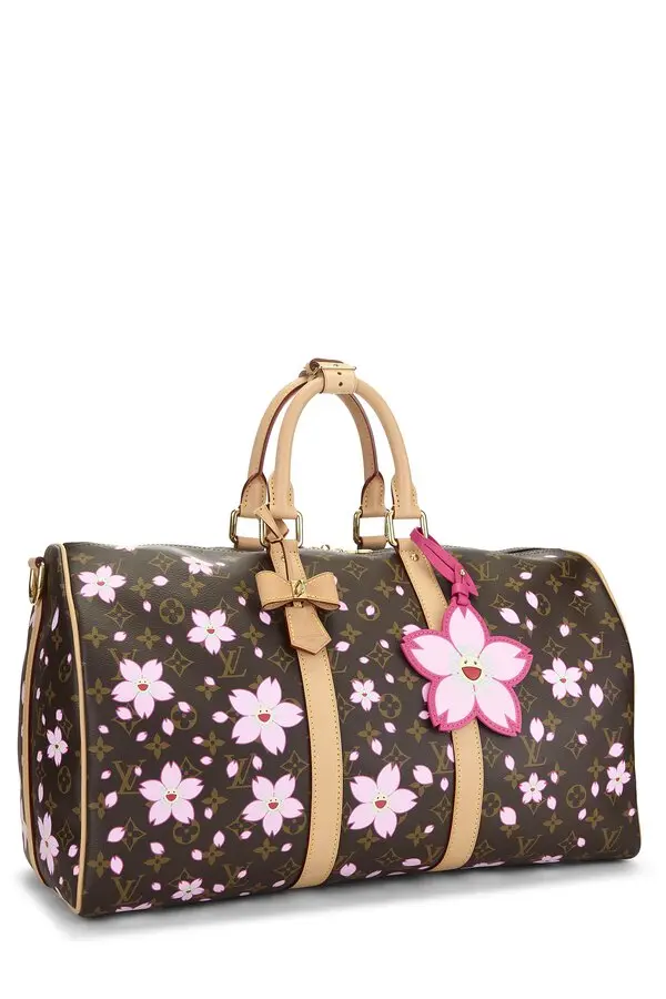 LOUIS VUITTON X Takashi Murakami Monogram Blossom Keepall Bandouliere 45 - Brown
