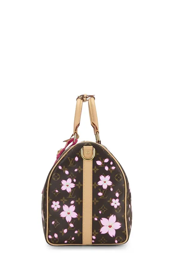 LOUIS VUITTON X Takashi Murakami Monogram Blossom Keepall Bandouliere 45 - Brown