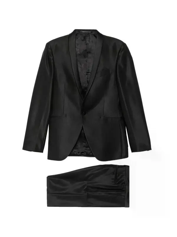 CARLO PIGNATELLI Satin-finishl Suit - Black