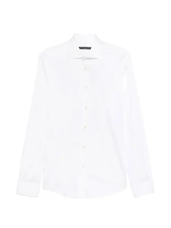 Brian Dales Long-sleeve Spread-collar Shirt - White