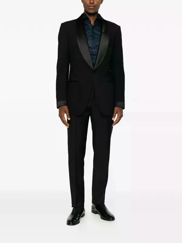 CARLO PIGNATELLI Spread-collar Slim-fit Shirt