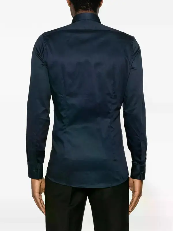CARLO PIGNATELLI Spread-collar Slim-fit Shirt