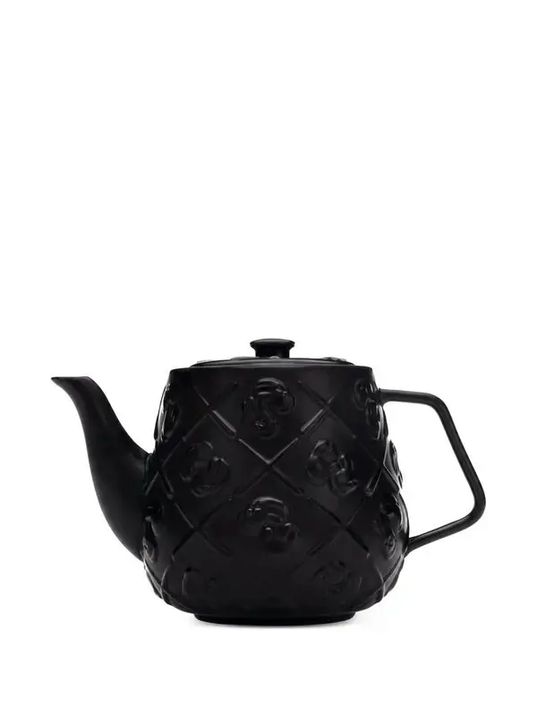 KAWS Embossed-pattern Ceramic Teapot - Black