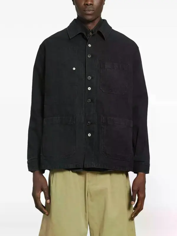 Comme Des Garçons Patch-pocket Cotton Overshirt