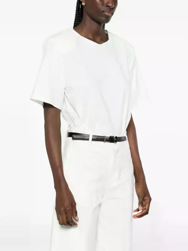 WEILI ZHENG Padded Shoulder Short Sleeve T-shirt