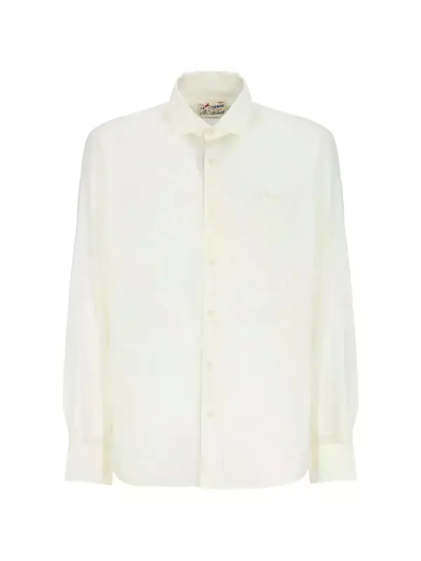 MC2 SAINT BARTH Logo-embroidered Shirt - Neutrals