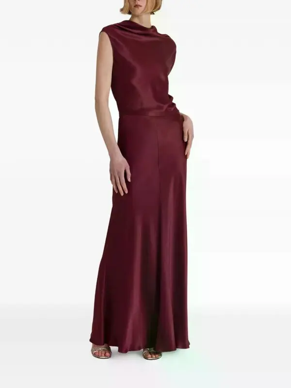 Alberta Ferretti Sleeveless Cowl Neck Blouse