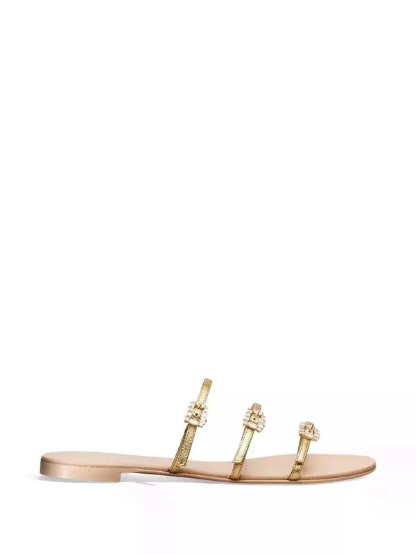 TEMPERLEY LONDON Eclipse Flat Sandals - Gold