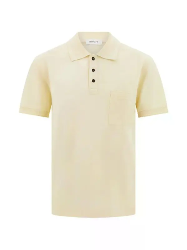 FERRAGAMO Gancini Polo Shirt - Yellow