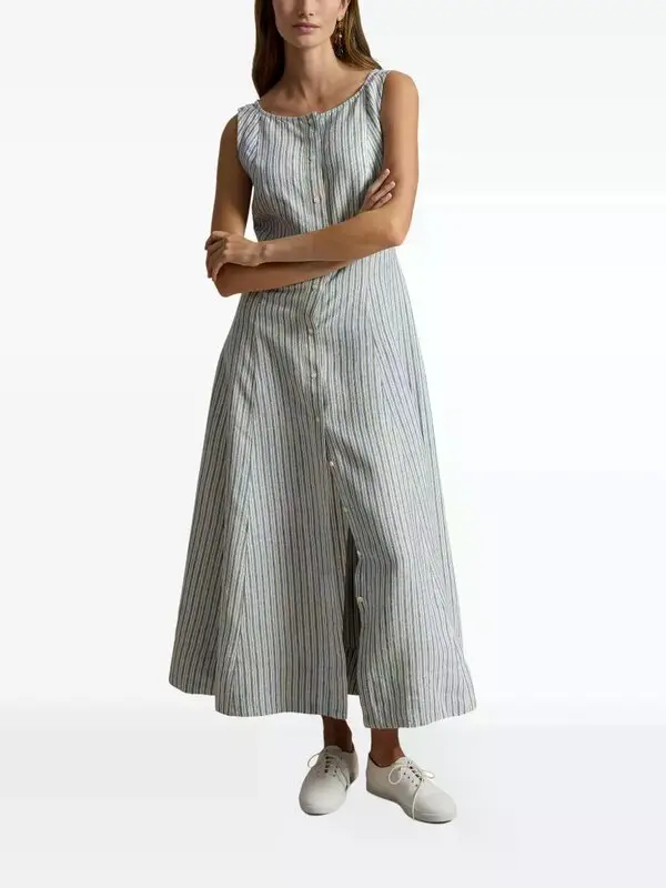 Polo Ralph Lauren Striped Linen Dress - Neutrals