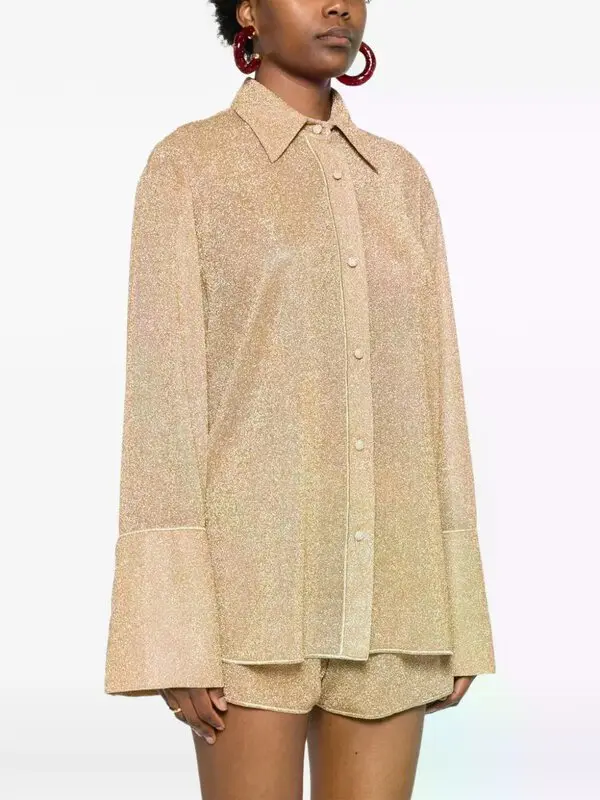Oseree Metallic-effect Shirt