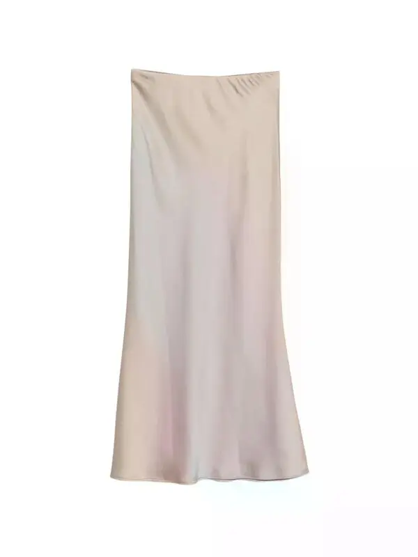 D.exterior Satin Flared Midi Skirt