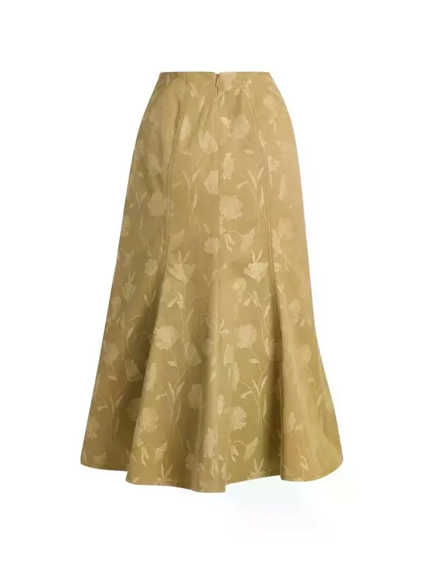 Erdem Poppy Jacquard Fluted Skirt