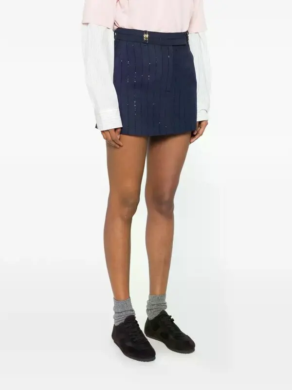 Sandro Sequin-embellished Striped Shorts