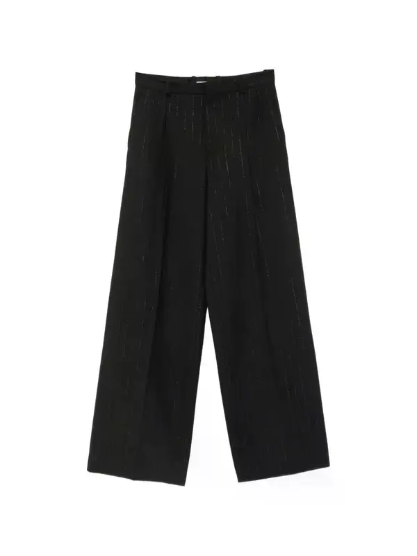 Sandro Pinstripe Pleated Palazzo Pants