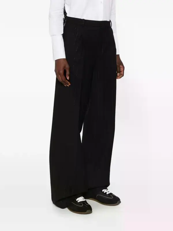 Sandro Pinstripe Pleated Palazzo Pants