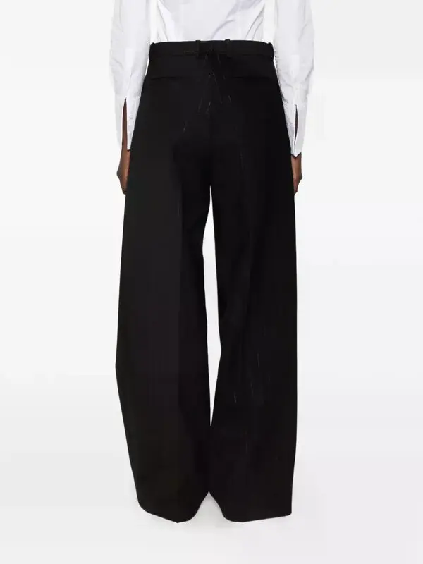 Sandro Pinstripe Pleated Palazzo Pants