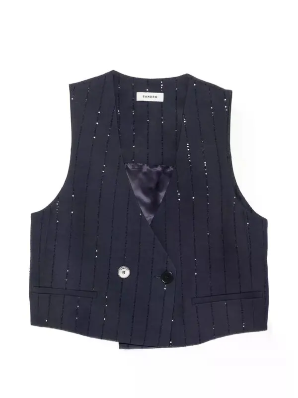 Sandro Sequin-embellished Waistcoat