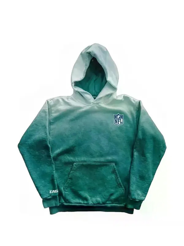WARREN LOTAS Ombre Effect Graphic Print Hoodie - Green