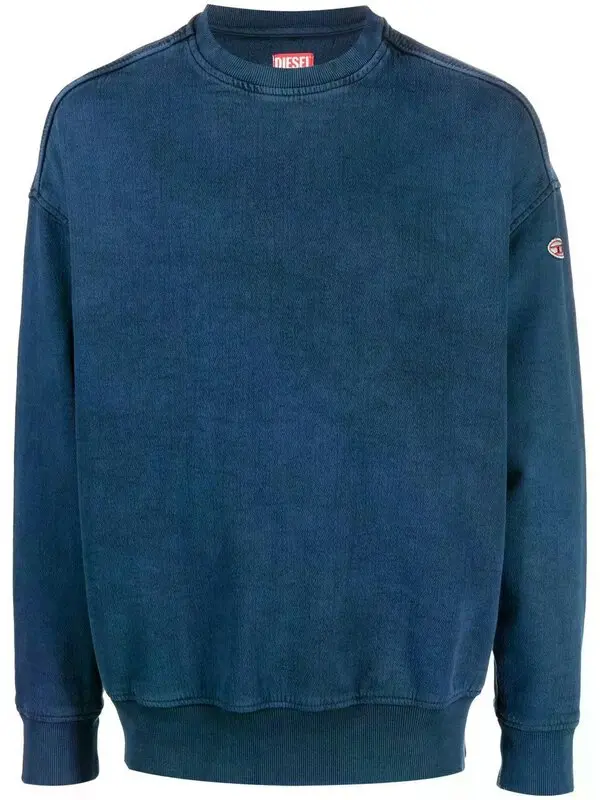 DIESEL® D-krib Track Denim Sweatshirt