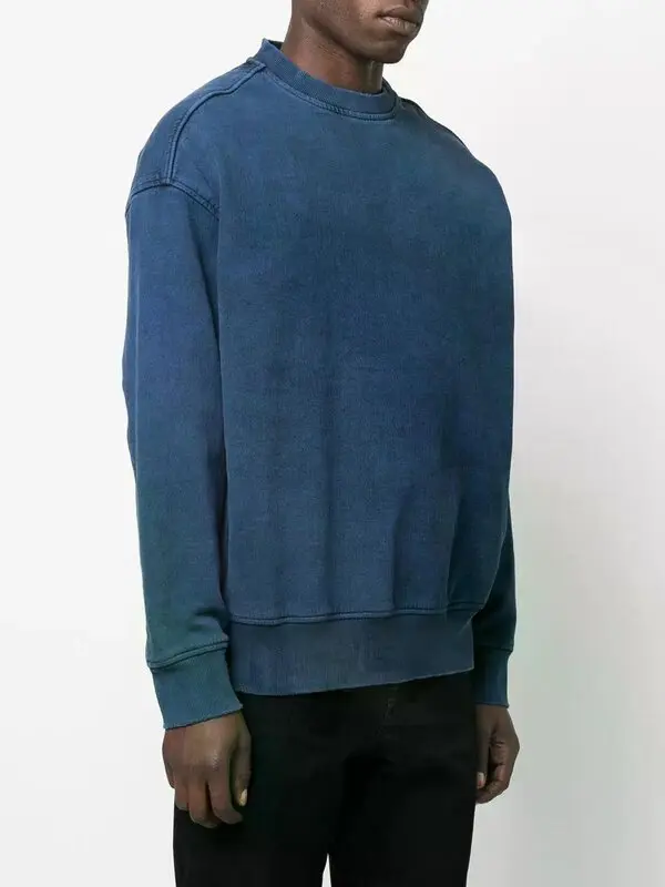 DIESEL® D-krib Track Denim Sweatshirt