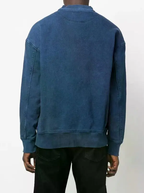 DIESEL® D-krib Track Denim Sweatshirt
