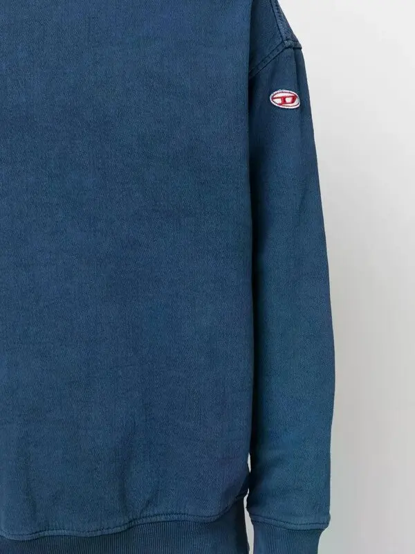 DIESEL® D-krib Track Denim Sweatshirt