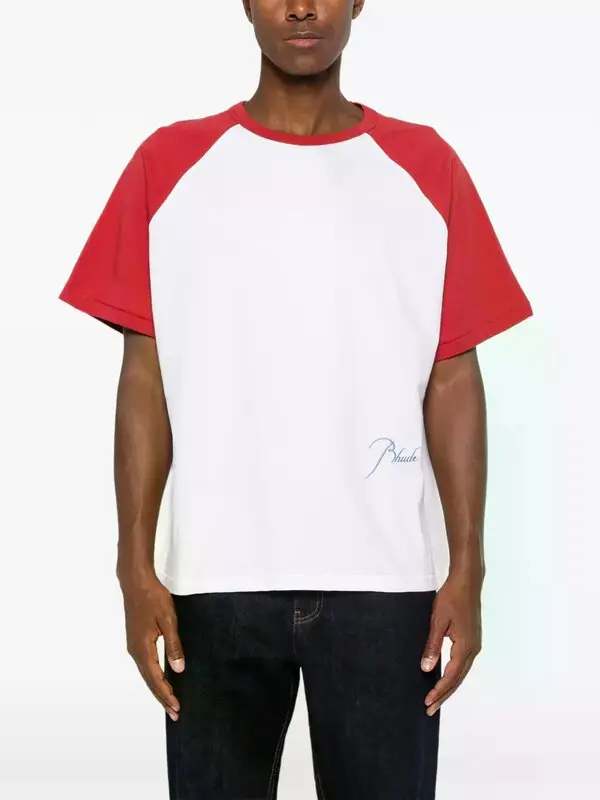 Rhude Classique Logo-embroidered Raglan-sleeve Cotton T-shirt
