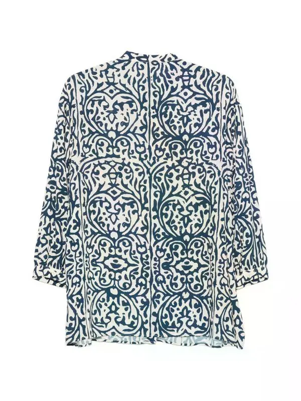 ZANETTI Band Collar Shirt