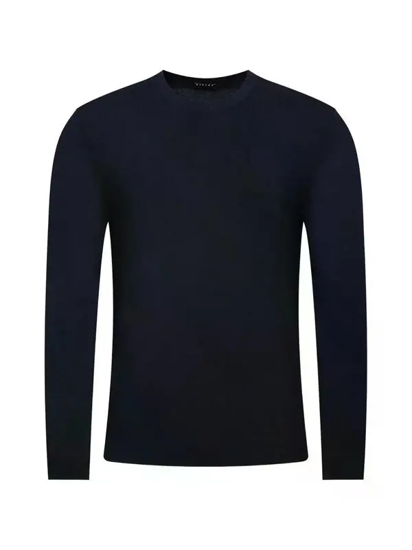 Sisley Ribbed Crew-neck Sweater - Blue