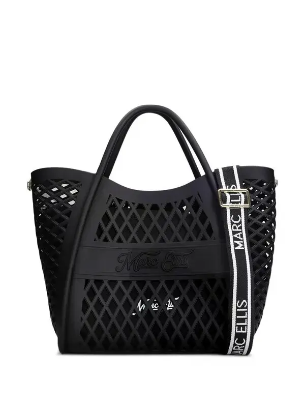 MARC ELLIS Small Flat Basket Tote Bag - Black
