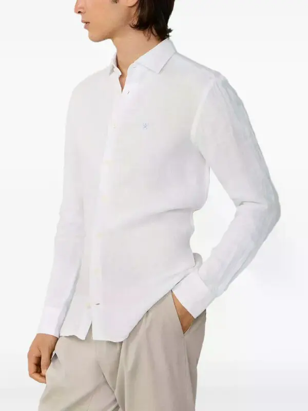 HACKETT LONDON Garment-dyed Linen Shirt