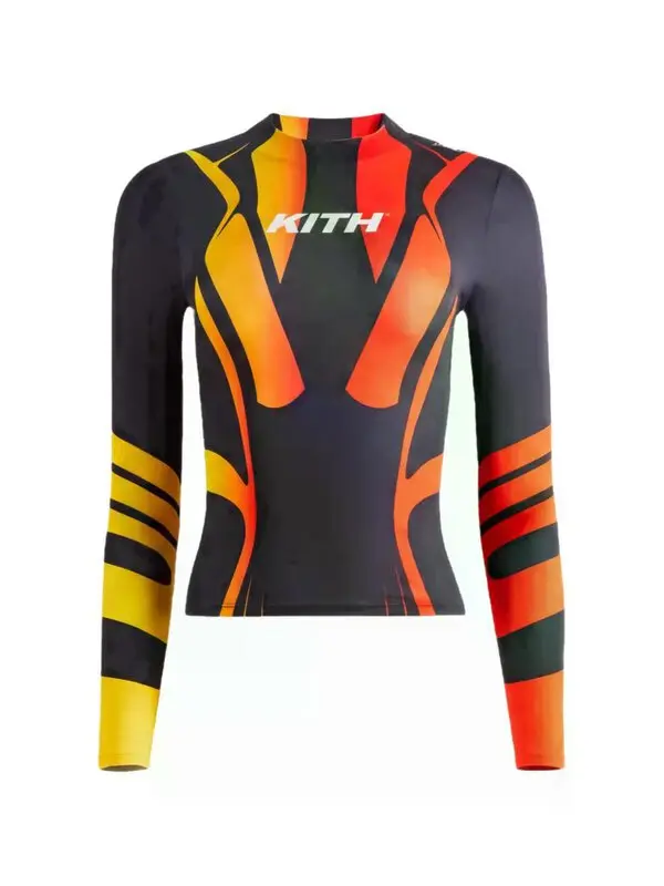 Kith Valen Surge Logo-print Top - Black