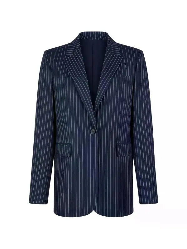 Pinko Pinstripe Single-breasted Blazer - Blue