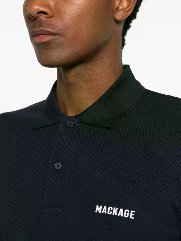 Mackage Logo-print Cotton Polo Shirt