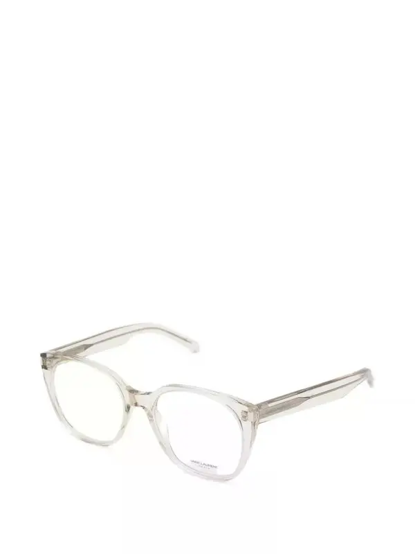 Saint Laurent Sl 897 Round-frame Glasses - Neutrals