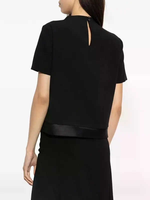 JIL SANDER Wool Top With Satin Trim