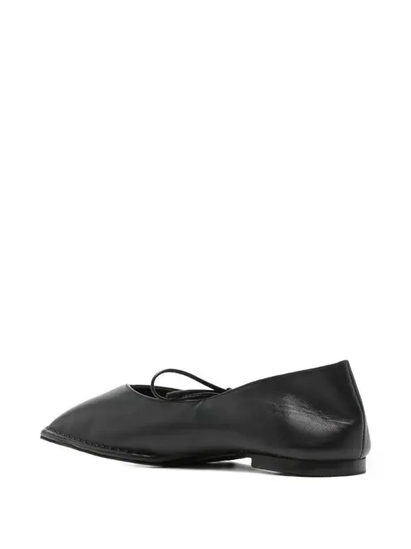 ALOHAS Bow-detail Square-toe Ballet Flats