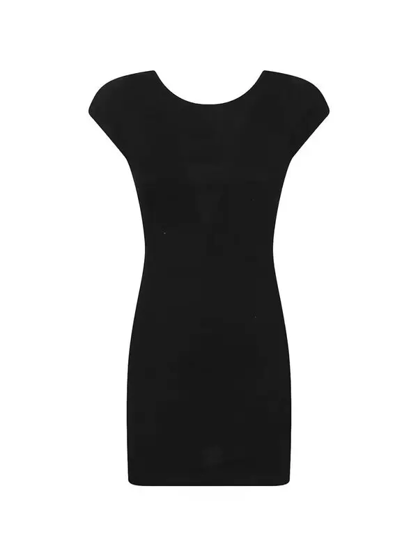 Matteau Cap Sleeve Low-back Dress - Black