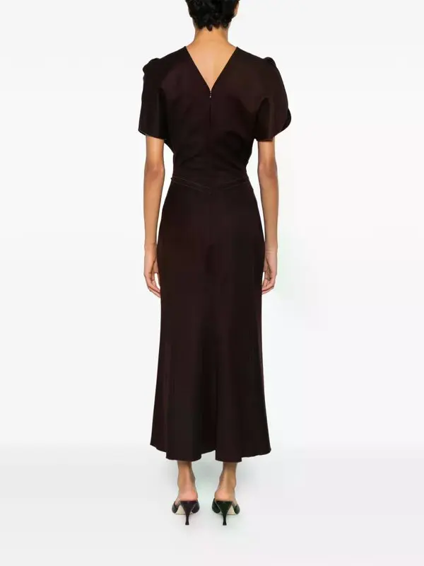 Victoria Beckham Bela Ruched Midi Dress