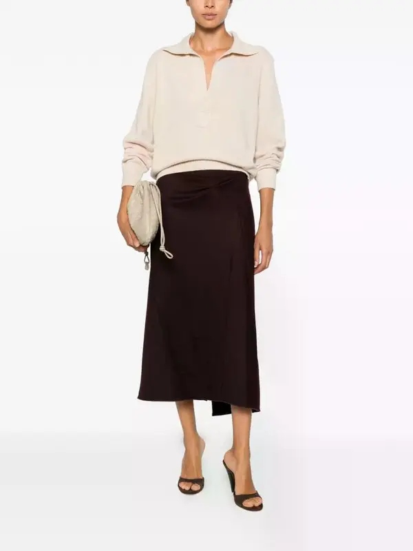 Victoria Beckham Tailored Wool Midi Skirt