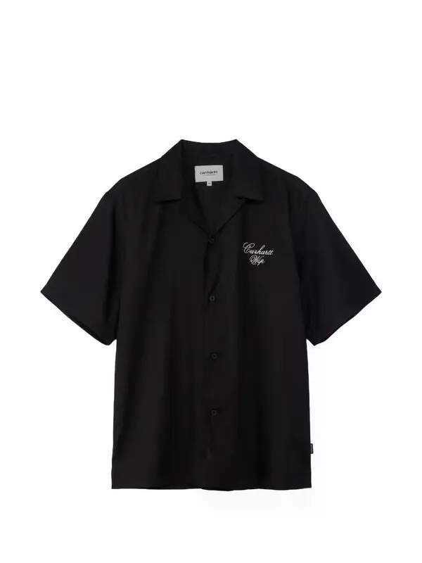 Carhartt Work In Progress Logo-embroidered Short-sleeve Shirt - Black
