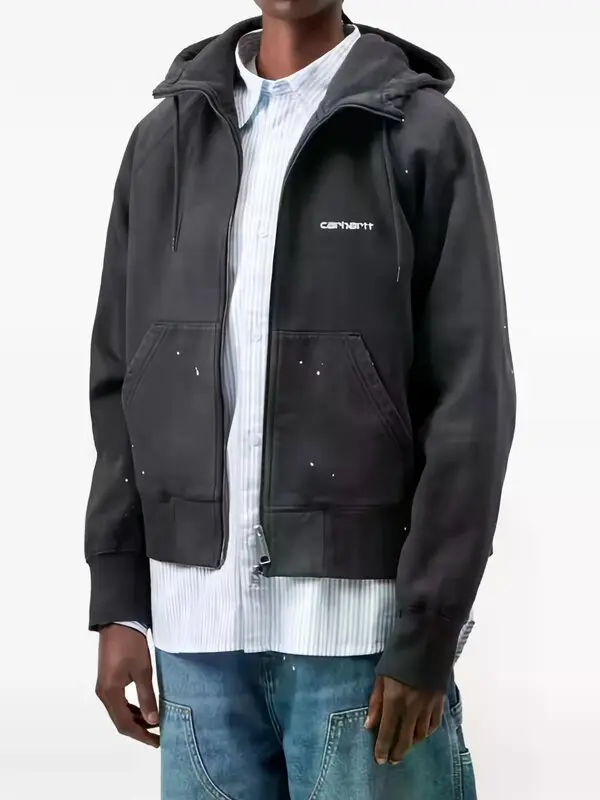 Carhartt Work In Progress Paint Splatter Hoodie - Grey