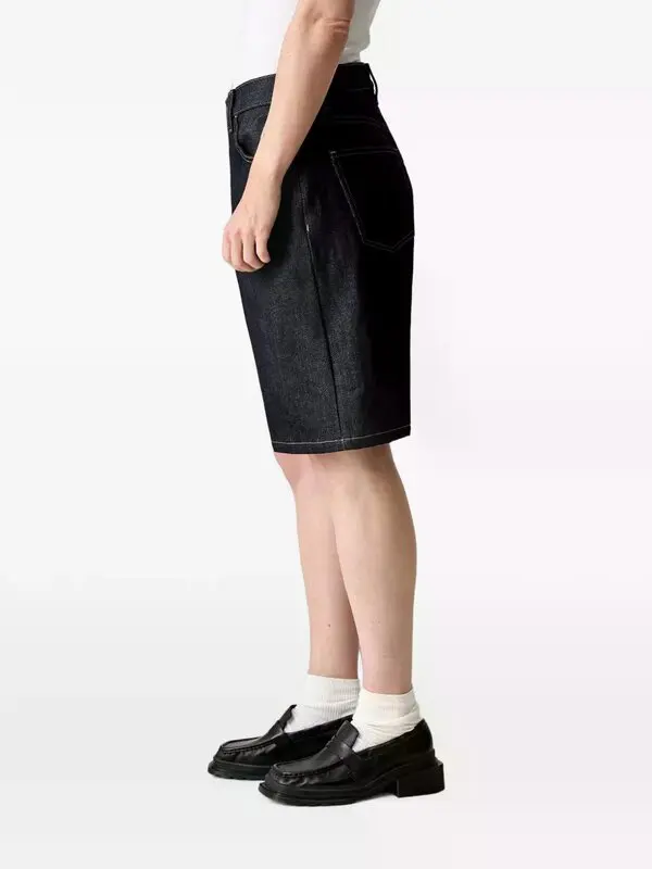 Carhartt Work In Progress Logo Patch Denim Shorts