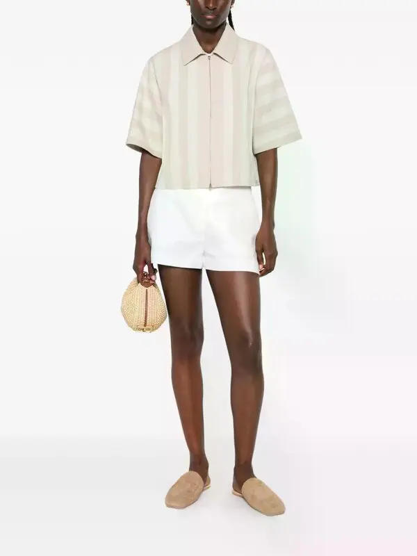 Fendi Striped Short Sleeve Jacket