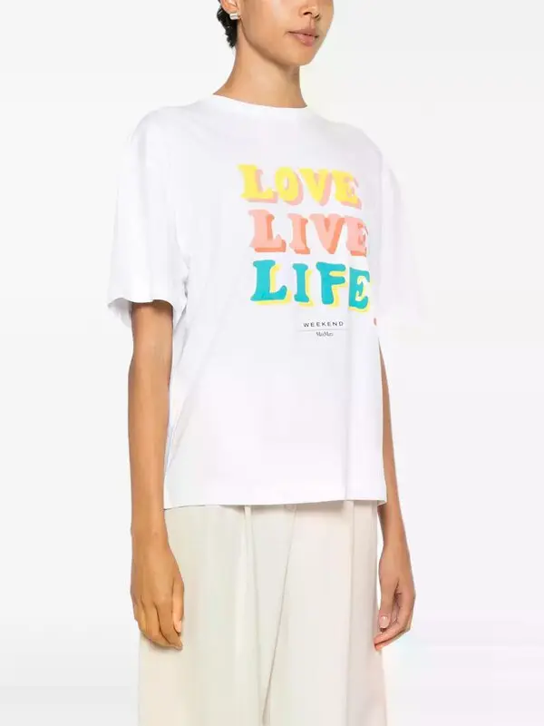 Max Mara Slogan Print T-shirt