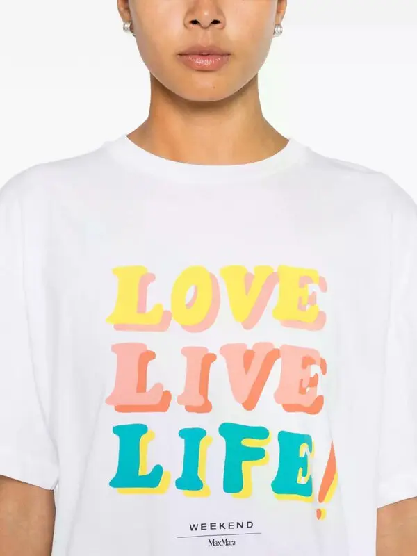 Max Mara Slogan Print T-shirt