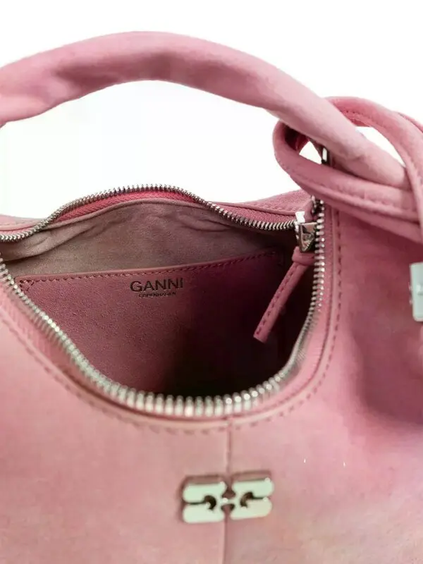 GANNI Logo-plaque Knot-detail Tote Bag