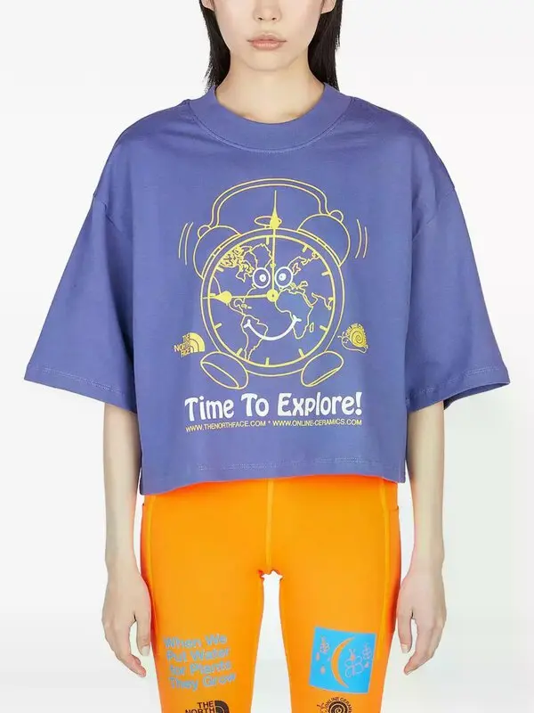 The North Face X Online Ceramics Printed Cropped T-shirt - Purple