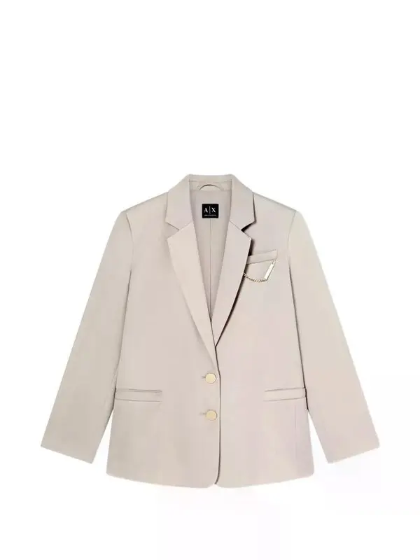 Armani Exchange Single-breasted Blazer With Chain Detail